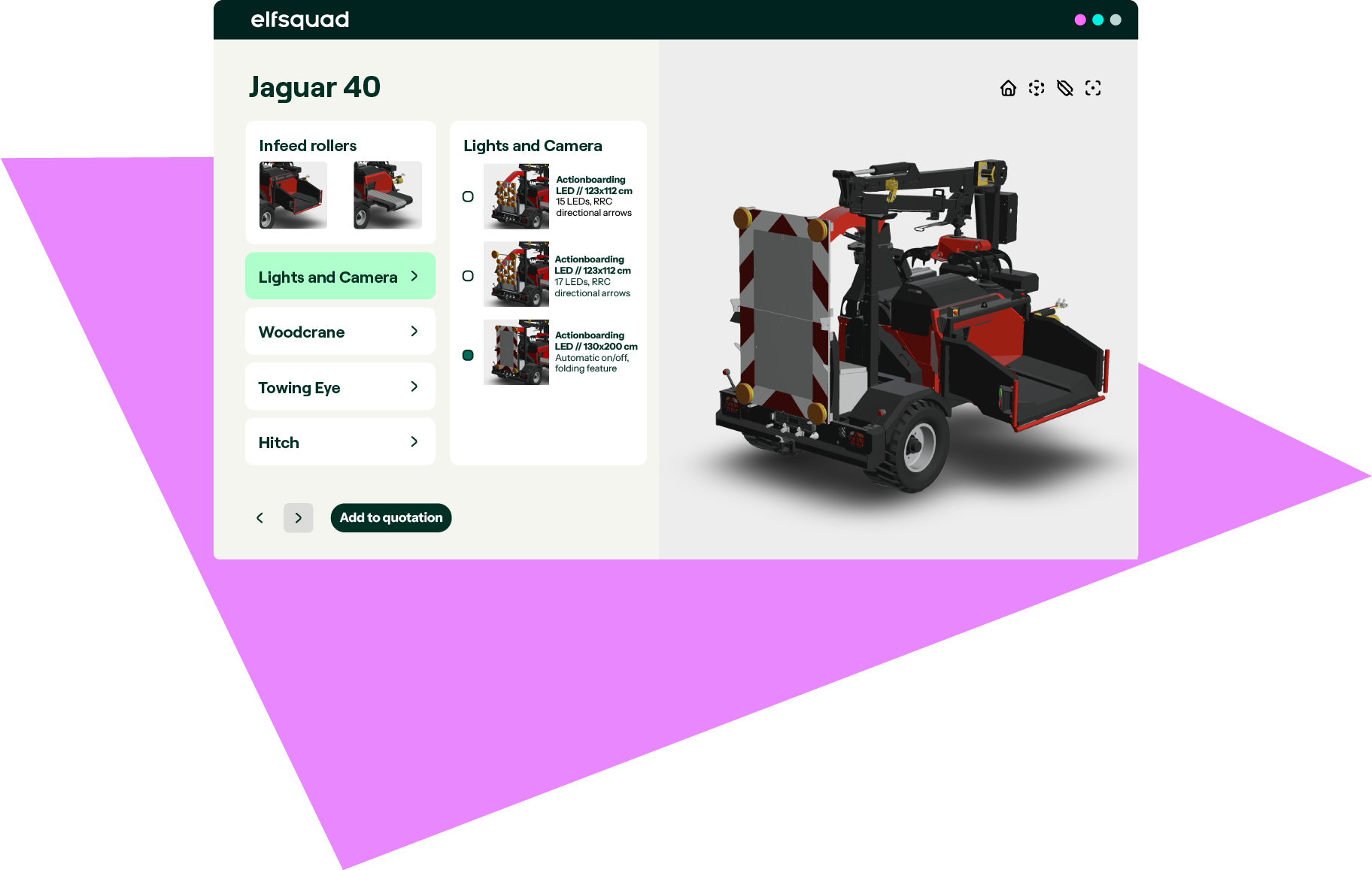 De visuele configurator van Elfsquad